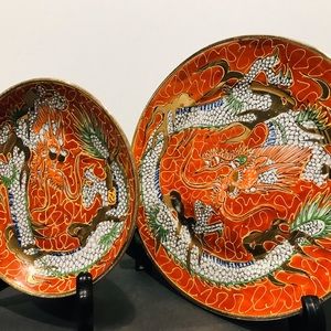 Chikaramachi | Accents | Vintage Pair Of Japanese Decorative Plates ...